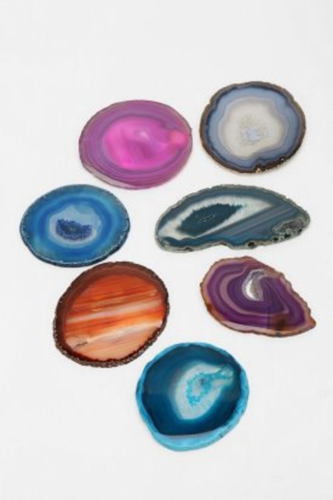 Agate Slice, Polished Agate, Natural Agate, Pink Agate, Blue Agate ...