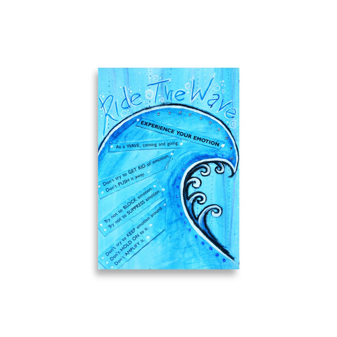 Ride the Wave - Mindfulness Skills Art - Museum Quality Poster Print ...