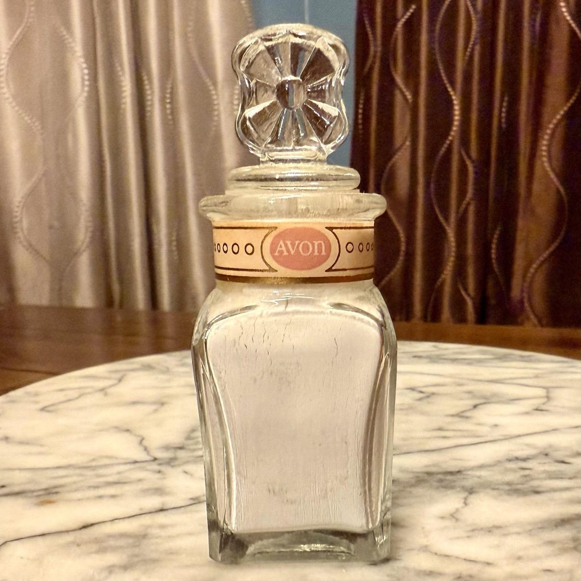NEW! Vintage 1961 AVON 75th Anniversary Lavender Sachet Powder Jar BOX ...