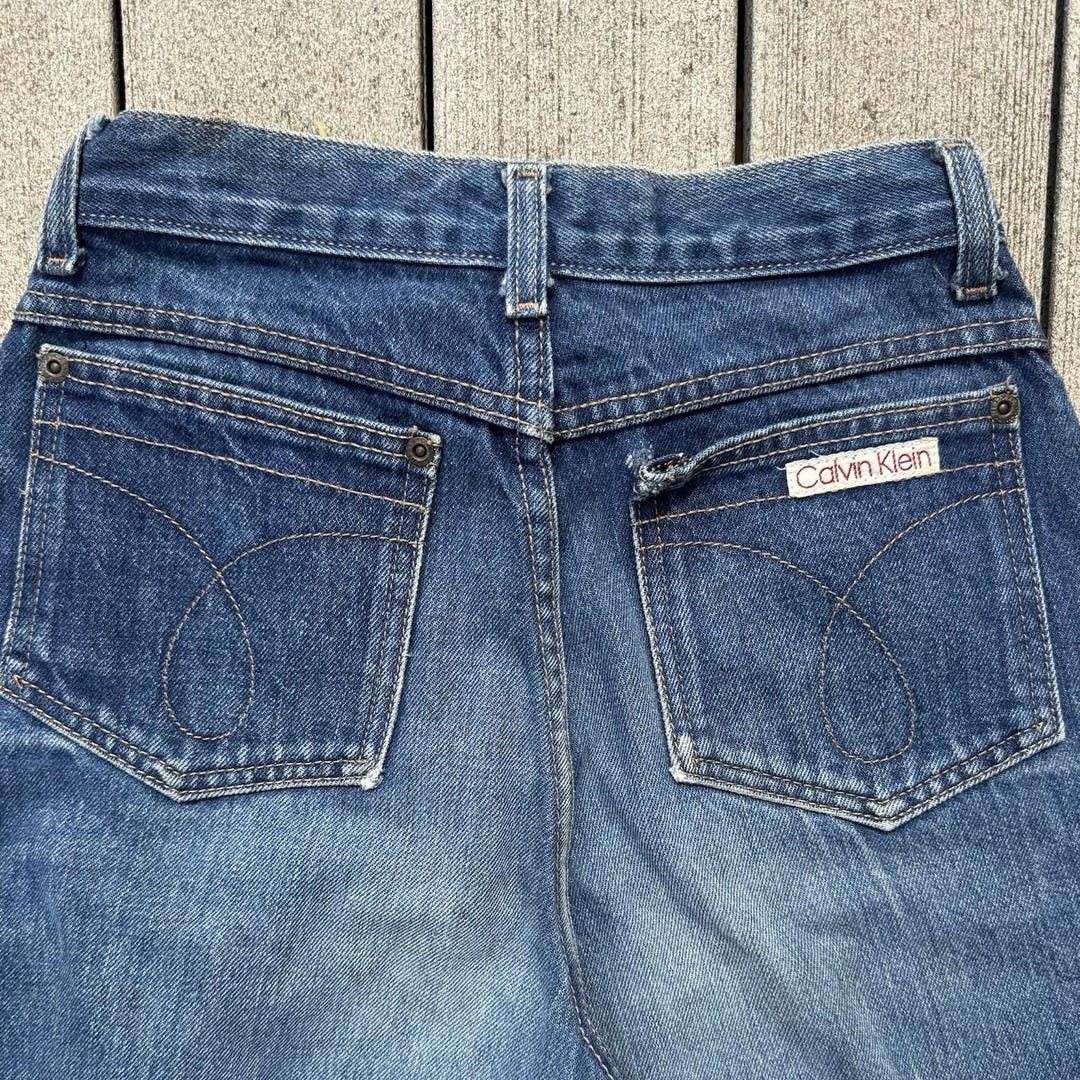 Vintage 1980s 80s Calvin Klein Denim Jeans Women Sz 7 Blue Denim High ...