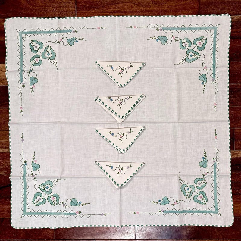 Vtg Tablecloth Mcm - Etsy