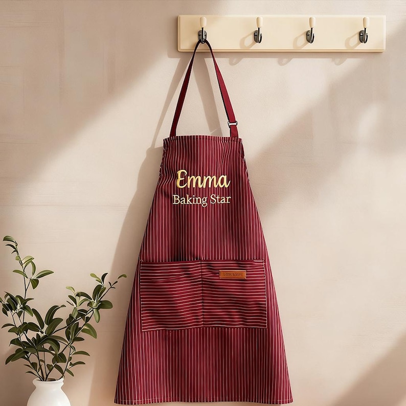 Custom Embroidered Apron With Name – Personalized Cooking & Baking Gift ...