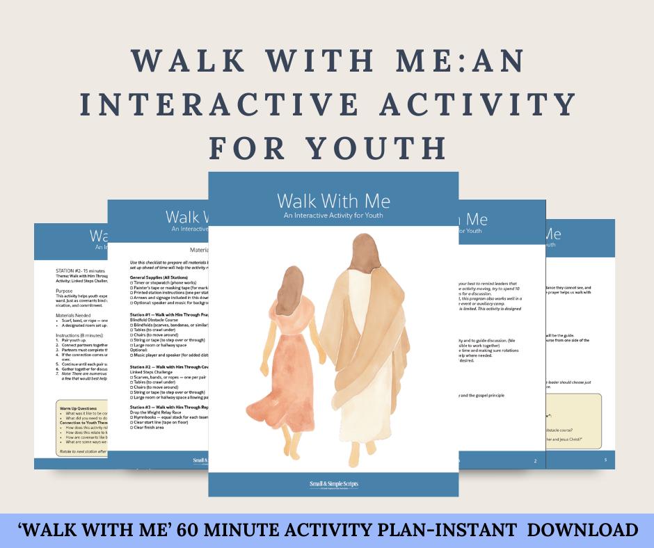 LDS Walk With Me Youth Activity | Interactive Obstacle Course & Relay ...