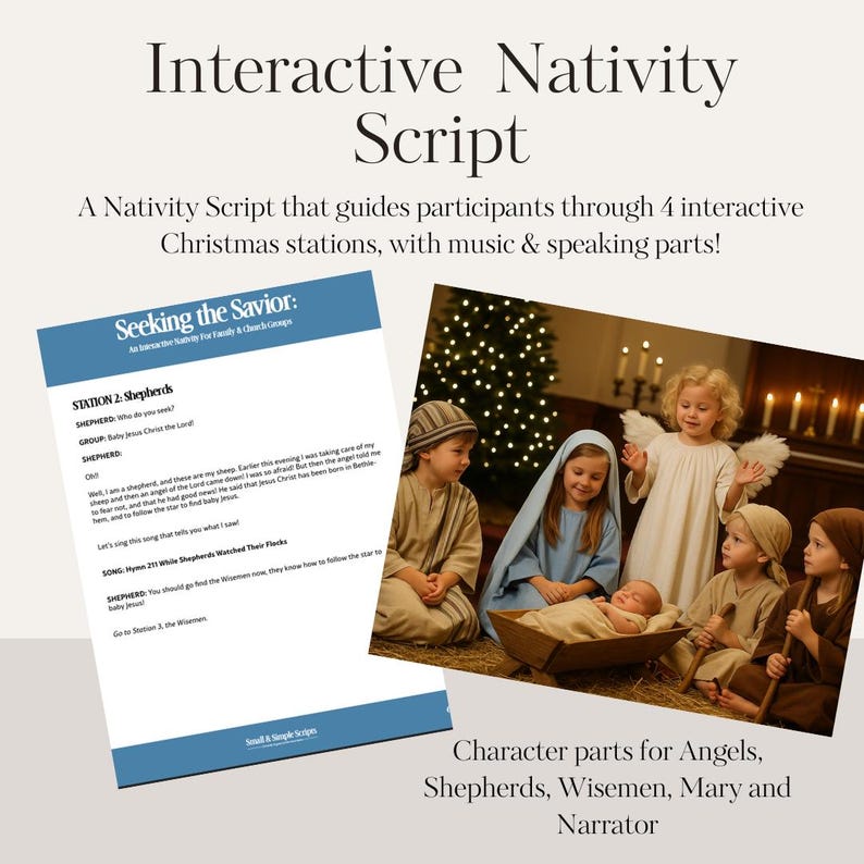 Interactive Christmas Script: Seeking the Savior, Family & Church Group ...