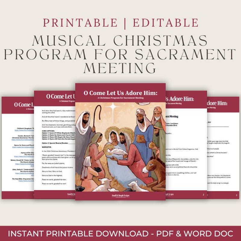 White Christmas Program - Etsy