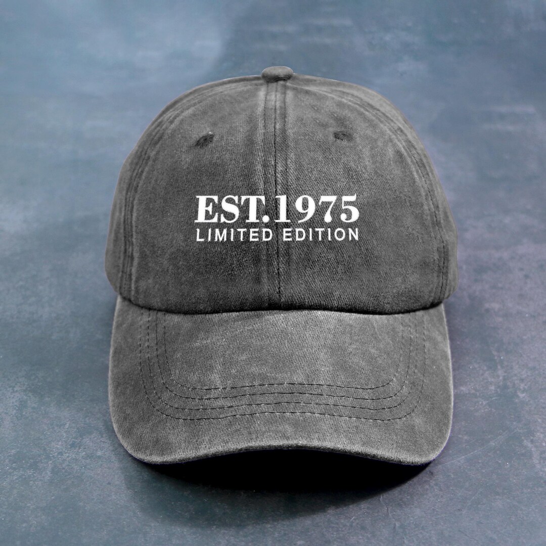 Limited 1975 Edition 50th Birthday Hat, Custom Embroidered Fifty ...