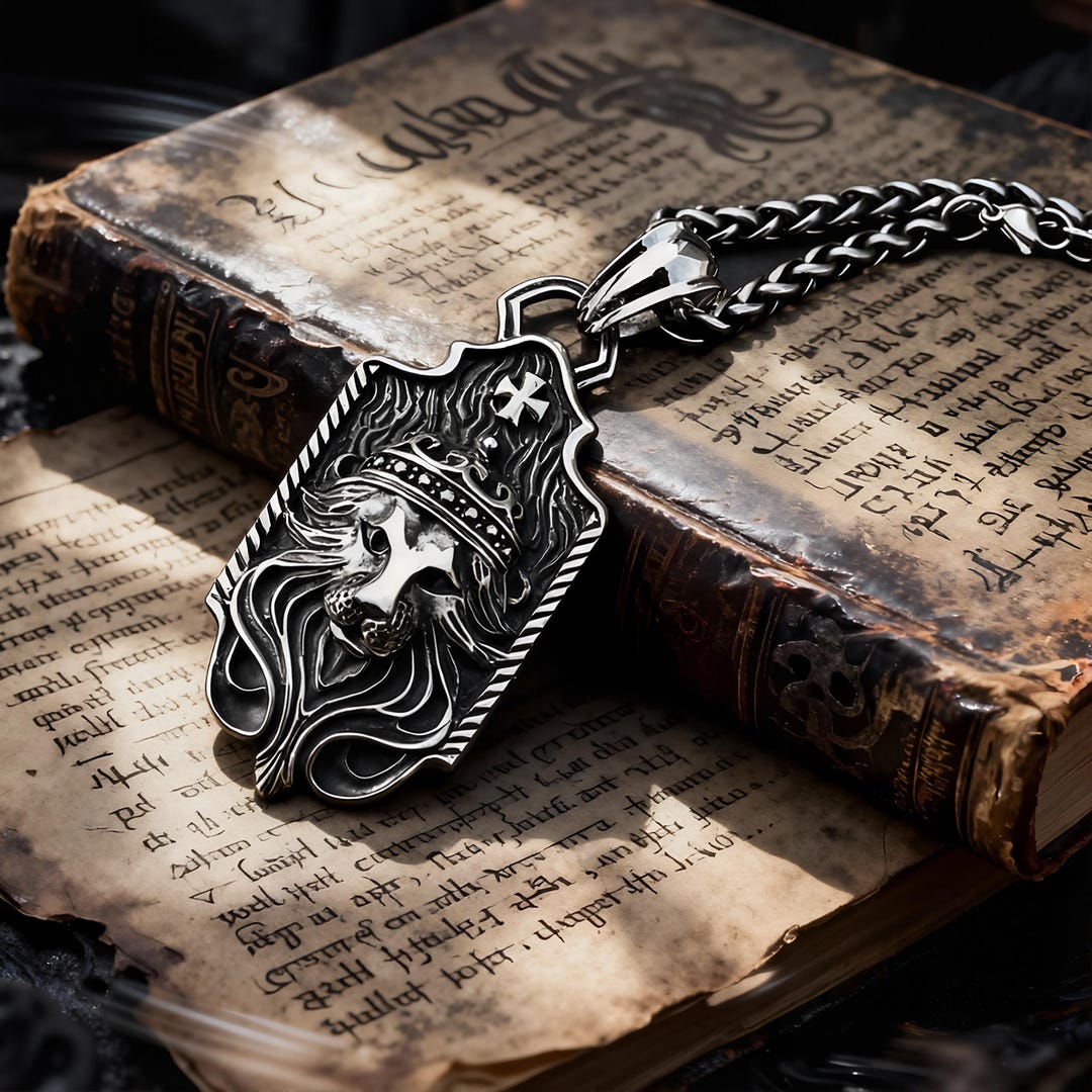 Retro Gothic Punk Lion King Pendant / Unisex Necklace / Motorcycle ...