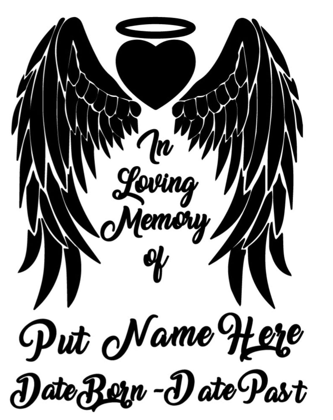 Memorial Vinyl Car Decal - Etsy