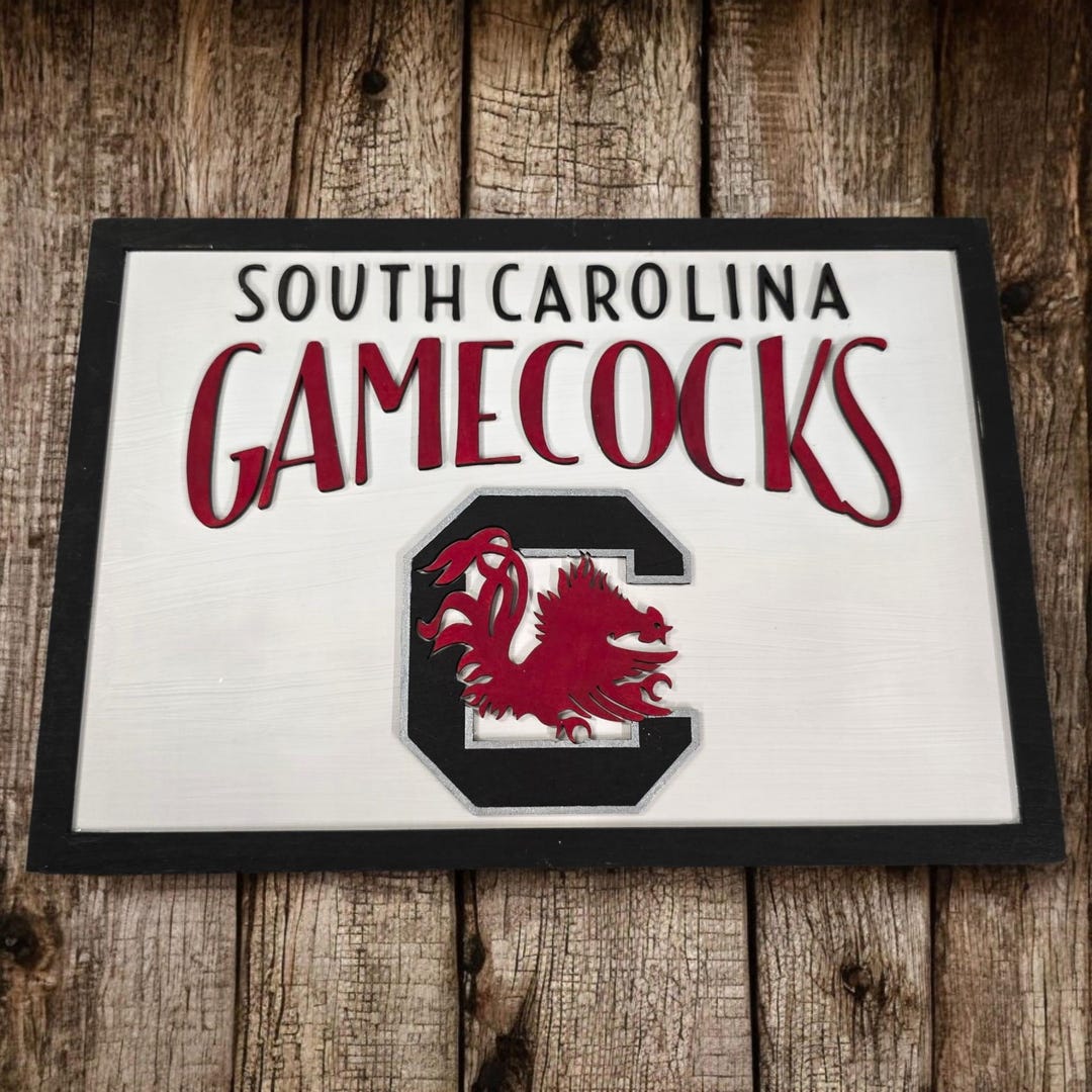 University of South Carolina Gamecocks Layered Sign – 12"x8" - Etsy