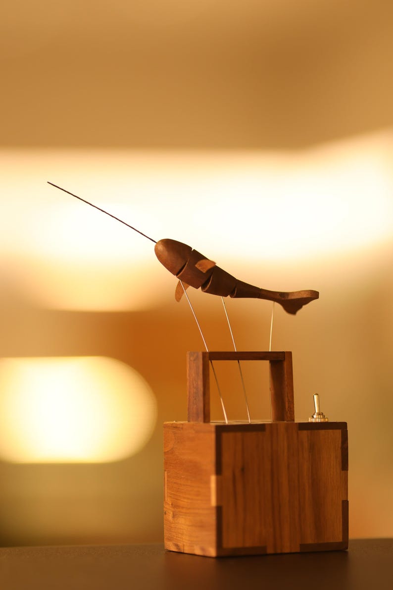 Wooden Whale Automata Sculpture | Handmade Ocean Kinetic Art | Moving ...