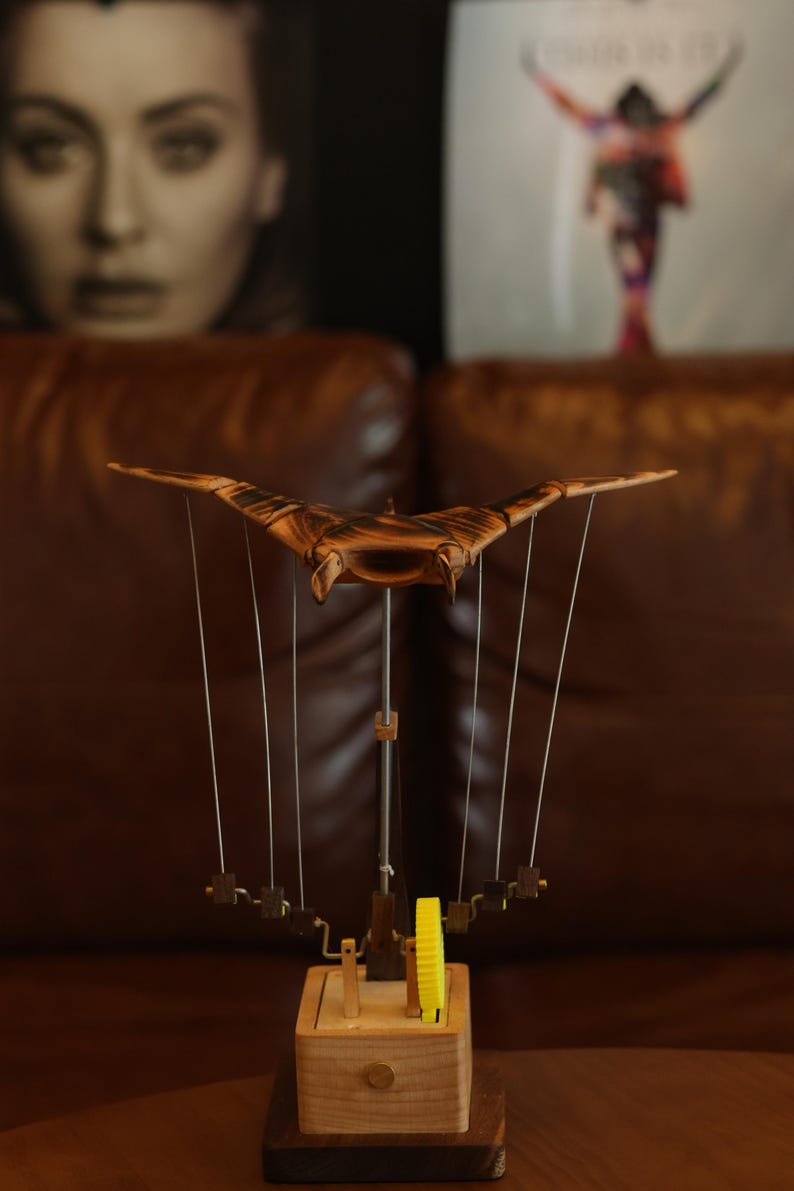 Handmade Wooden Automata – Flying Manta Ray | Mechanical Ocean Art ...