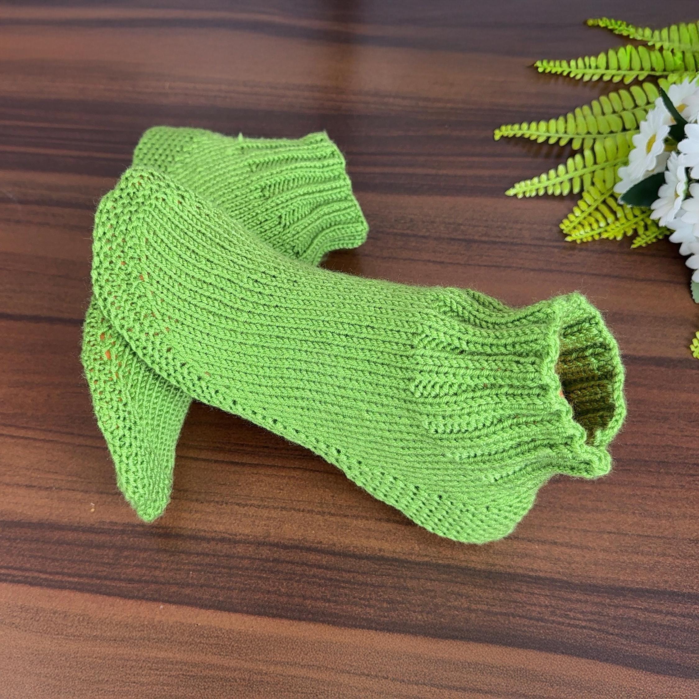 Slipper Socks Pattern PDF – Knit Your Own Home Slippers, Two Needle ...