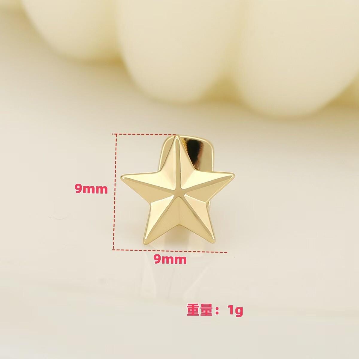 Two-tone Star Tooth Cap: Silver & Gold Orthodontic Charm - Etsy
