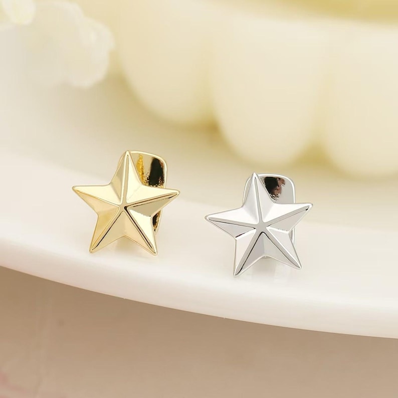 Two-tone Star Tooth Cap: Silver & Gold Orthodontic Charm - Etsy