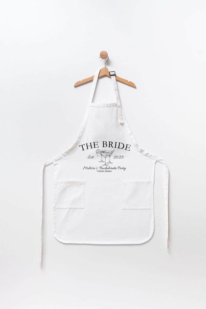 Custom Bachelorette Apron, Bachelorette Gifts, Bridal Party, Bridal ...