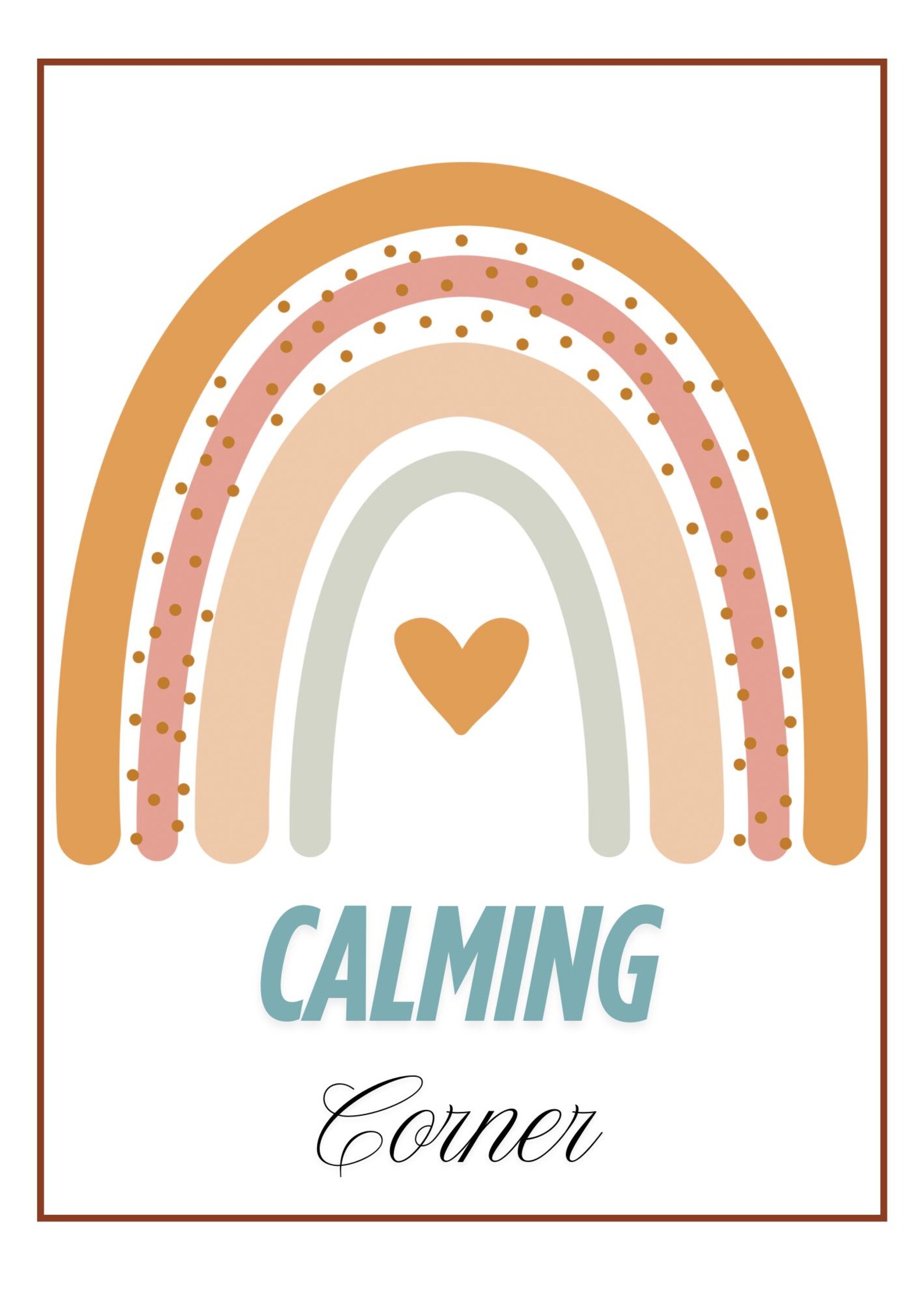Calming Corner Sign - Etsy