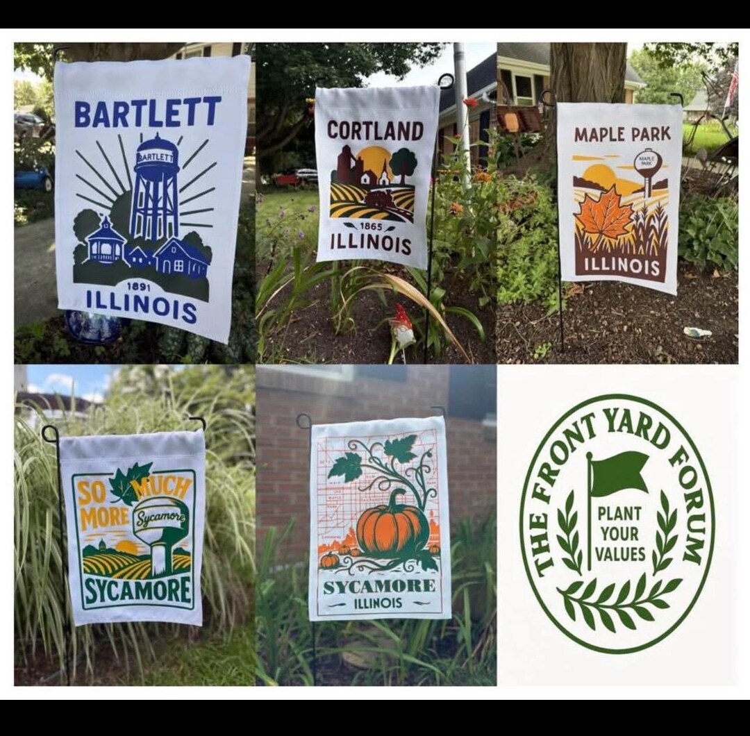 Hometown Flag | Choose Your Town (dupage County Towns) Design | 10x15 ...