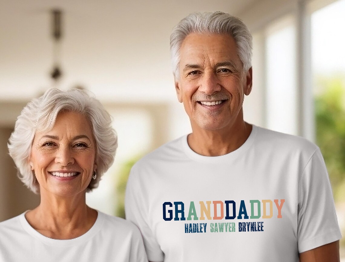 Custom Shirt for Granddad, Men's T Shirt for Father's Day, Personalized ...