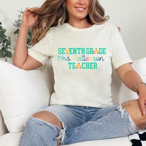 Teacher Shirt for Beginning of School Year, Custom Grade Level and Name ...