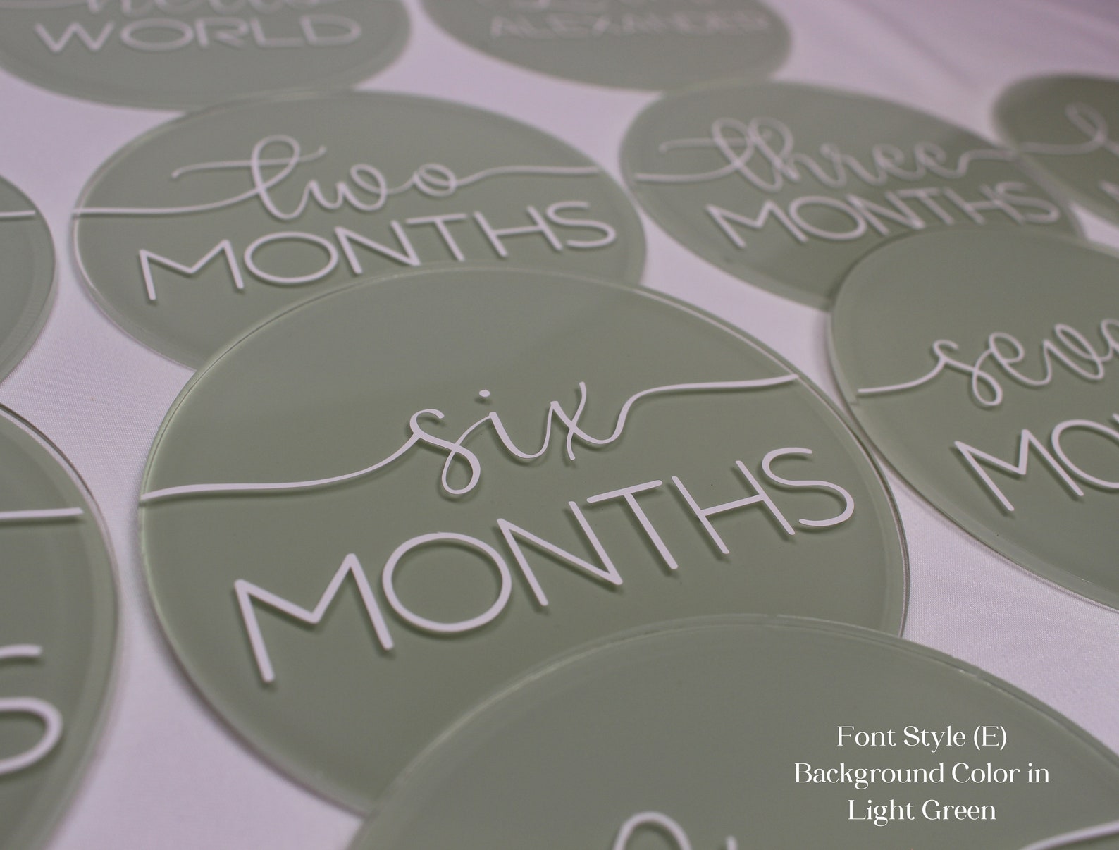 Acrylic Baby Milestones Discs, Baby's First Year Milestone Markers ...