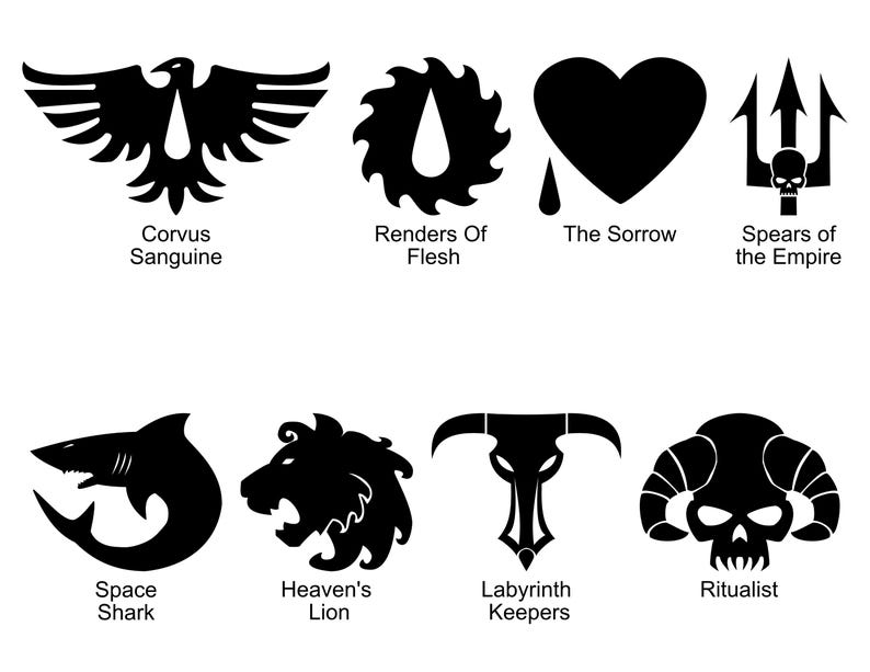 2" Warhammer 40K Space Marine Chapter Vinyl Decal – Warhammer 40,000 ...