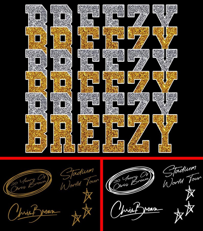 Chris Brown T-shirt Design PNG: Breezy Bowl Digital File (instant ...