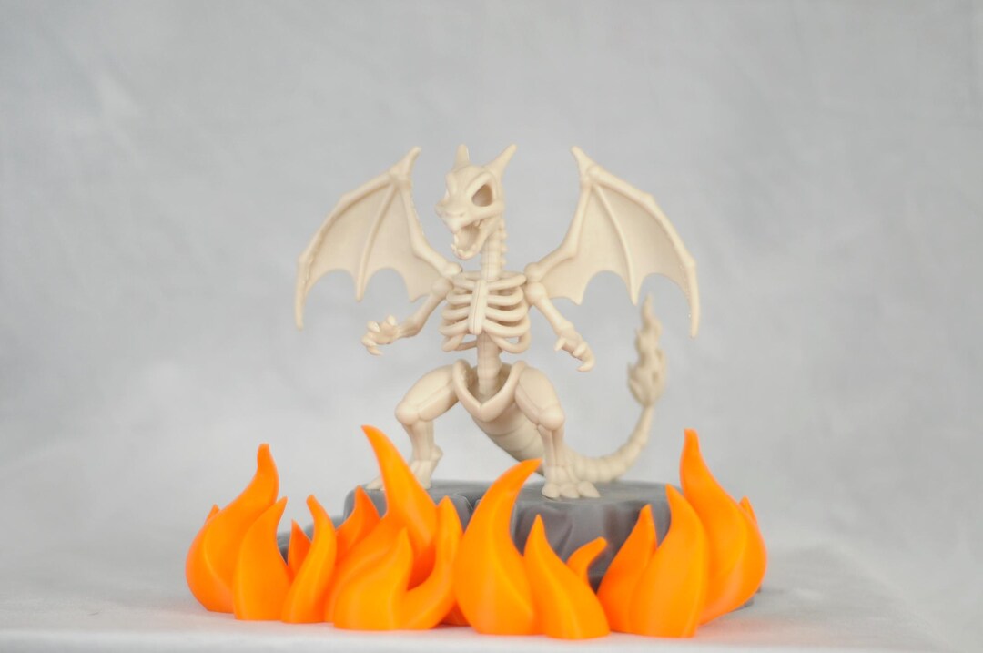 Charizard Diorama - Skeleton Figure - XL Scale - Pokémon - Halloween ...