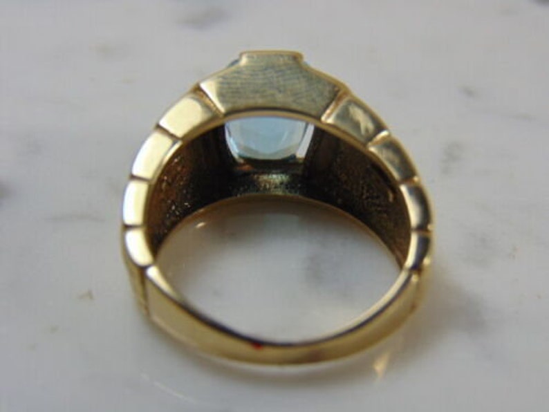 Mens Vintage Estate 14k Yellow Gold Topaz Ring, 9.8g - Etsy