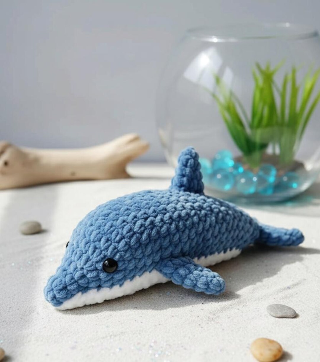 Dolphin Crochet Pattern PDF, Cute Amigurumi Sea Animal Tutorial in ...