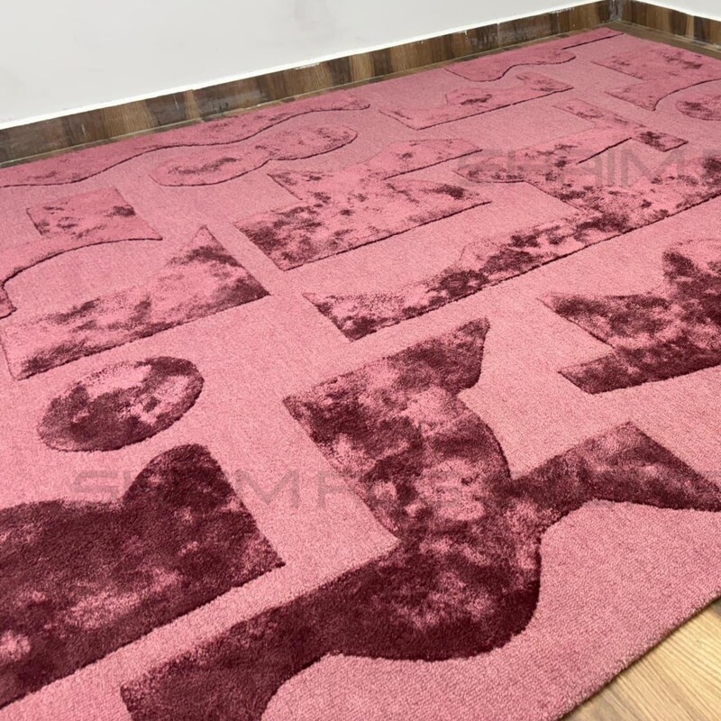 Pink Abstract Rug - Etsy