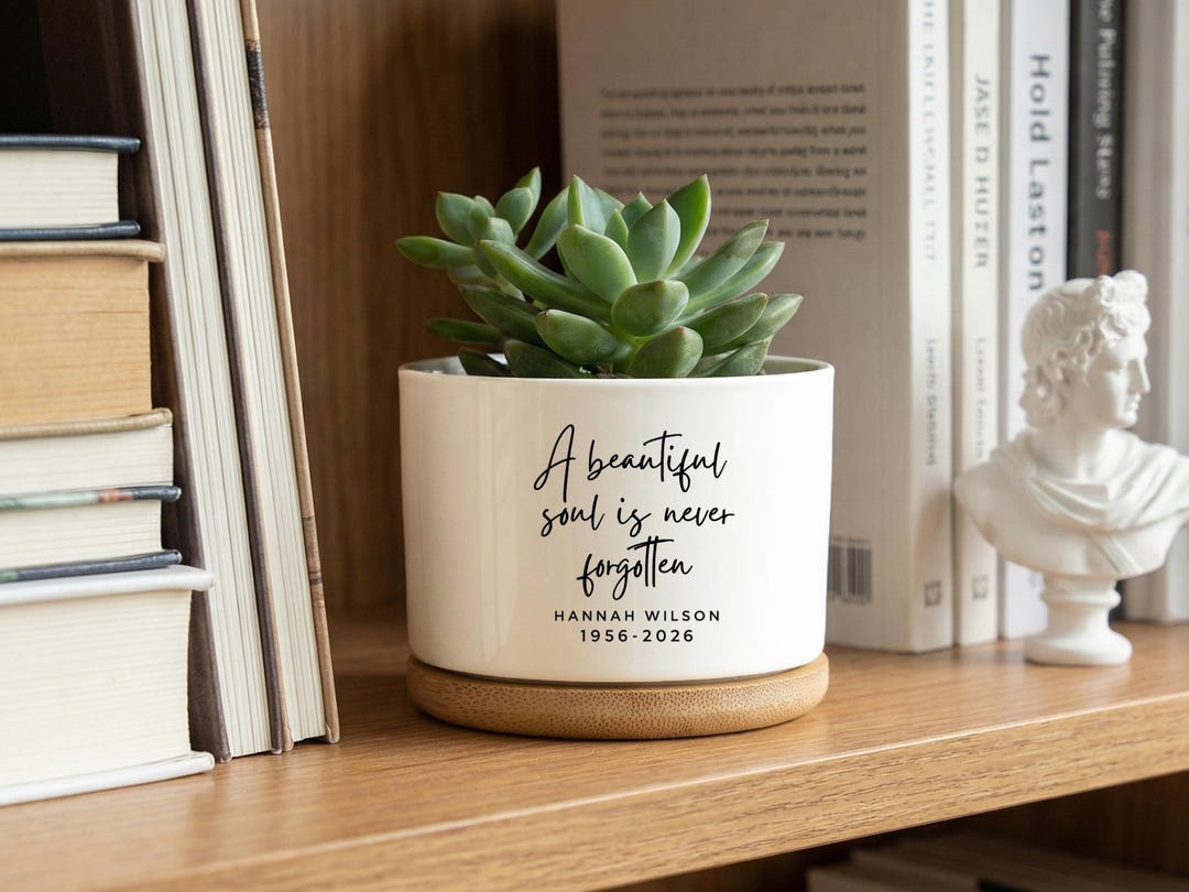 Personalized Memorial Planter, in Loving Memory Keepsake, Custom ...