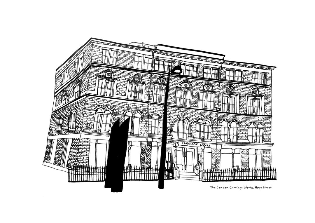 Illustration of the London Carriage Works, Hope Street, Liverpool Print ...