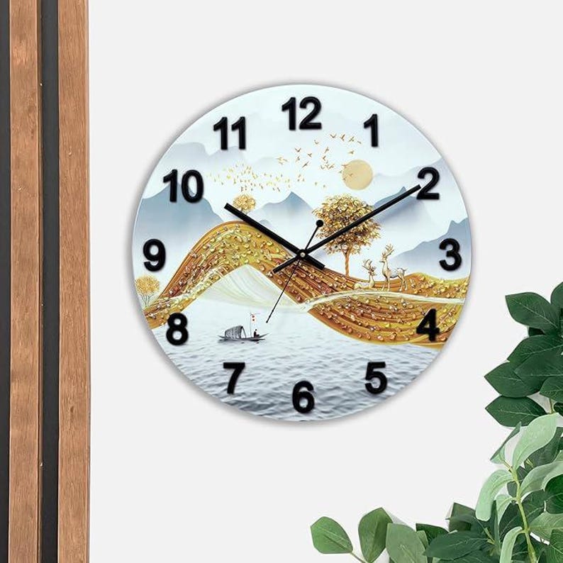 Embedded Analog Wall Clock Without Glass – Modern Silent Wall Clock ...