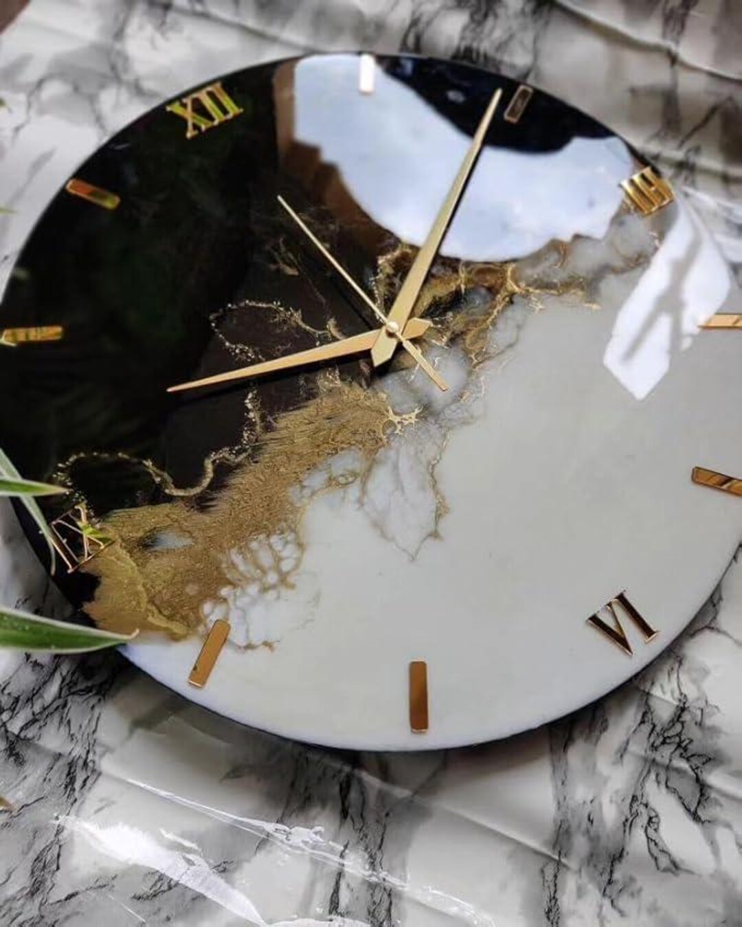 Resin Wall Clock – Fancy Stylish Antique Design – Handmade Home Décor ...