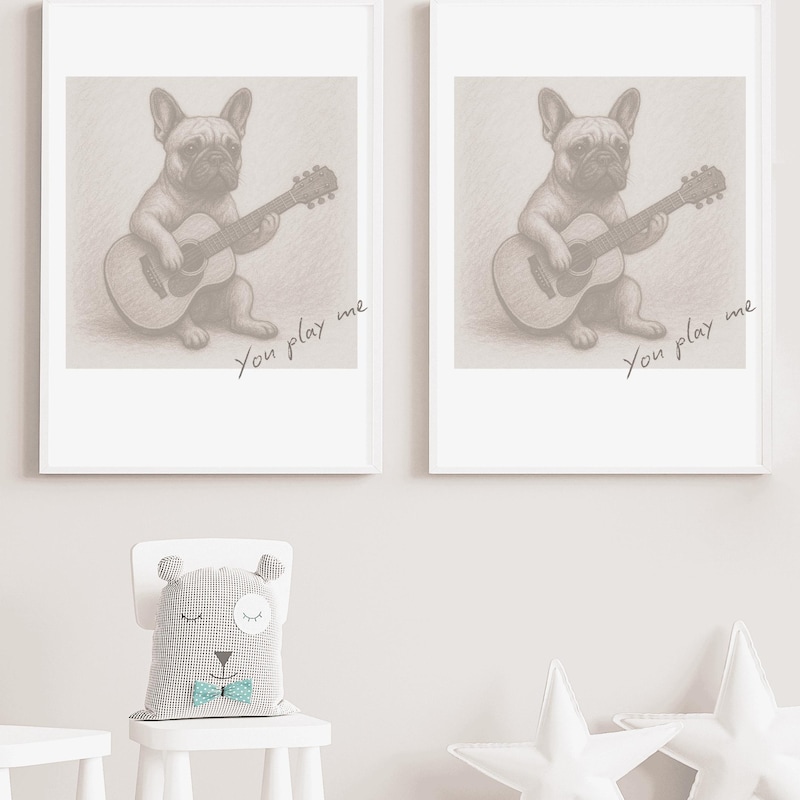 Bulldog Music Poster - Etsy UK