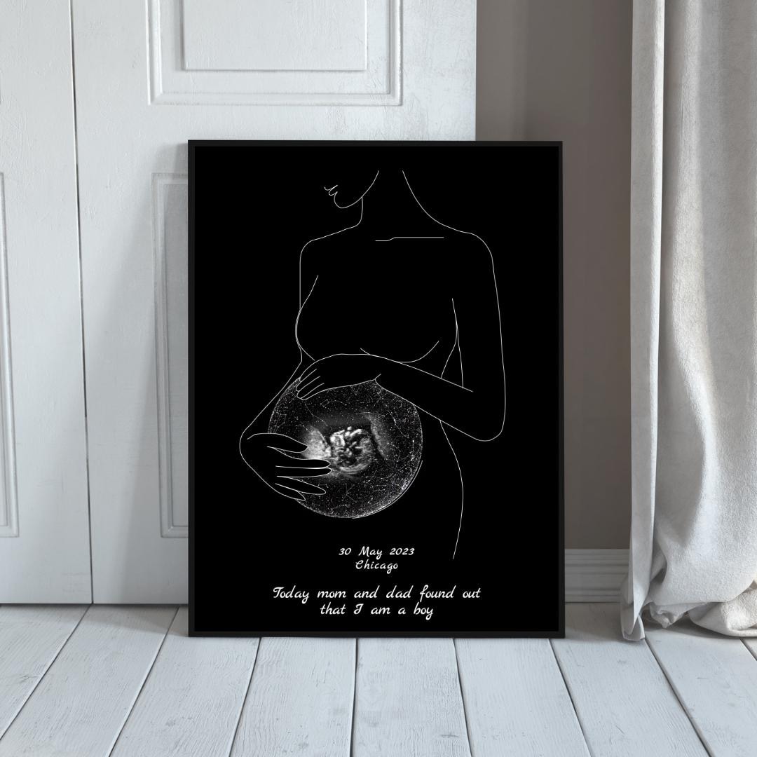 Baby Map Star by Date, Personalized Map: Born Baby Gift - Etsy