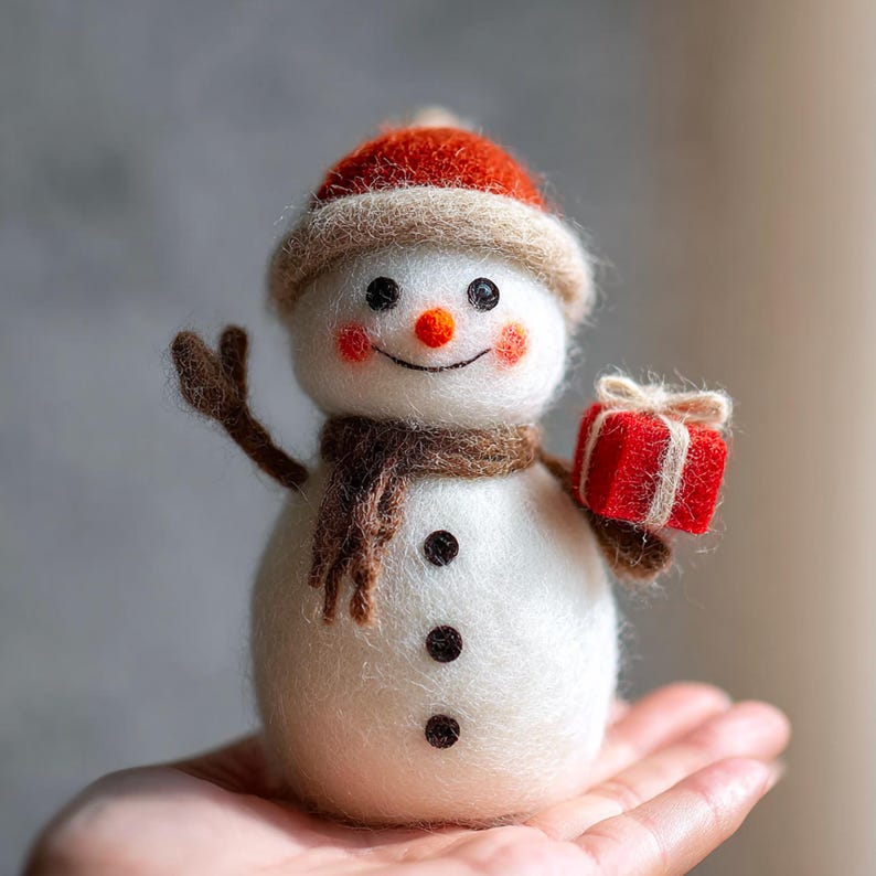 Handmade Felt Christmas Decorations Felt Christmas Snowman Ornaments ...