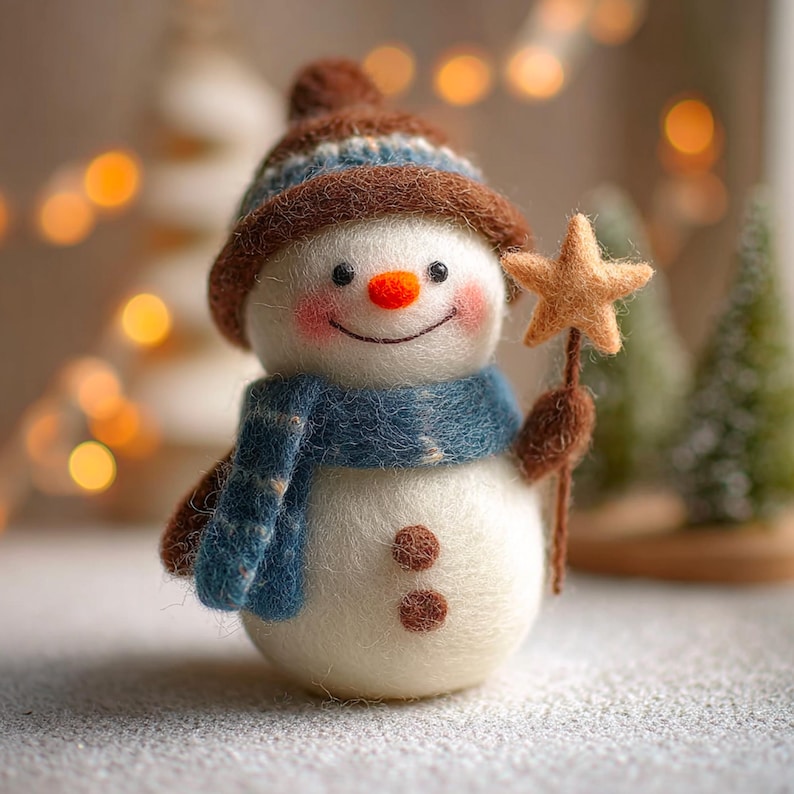 Handmade Felt Christmas Decorations Felt Christmas Snowman Ornaments ...