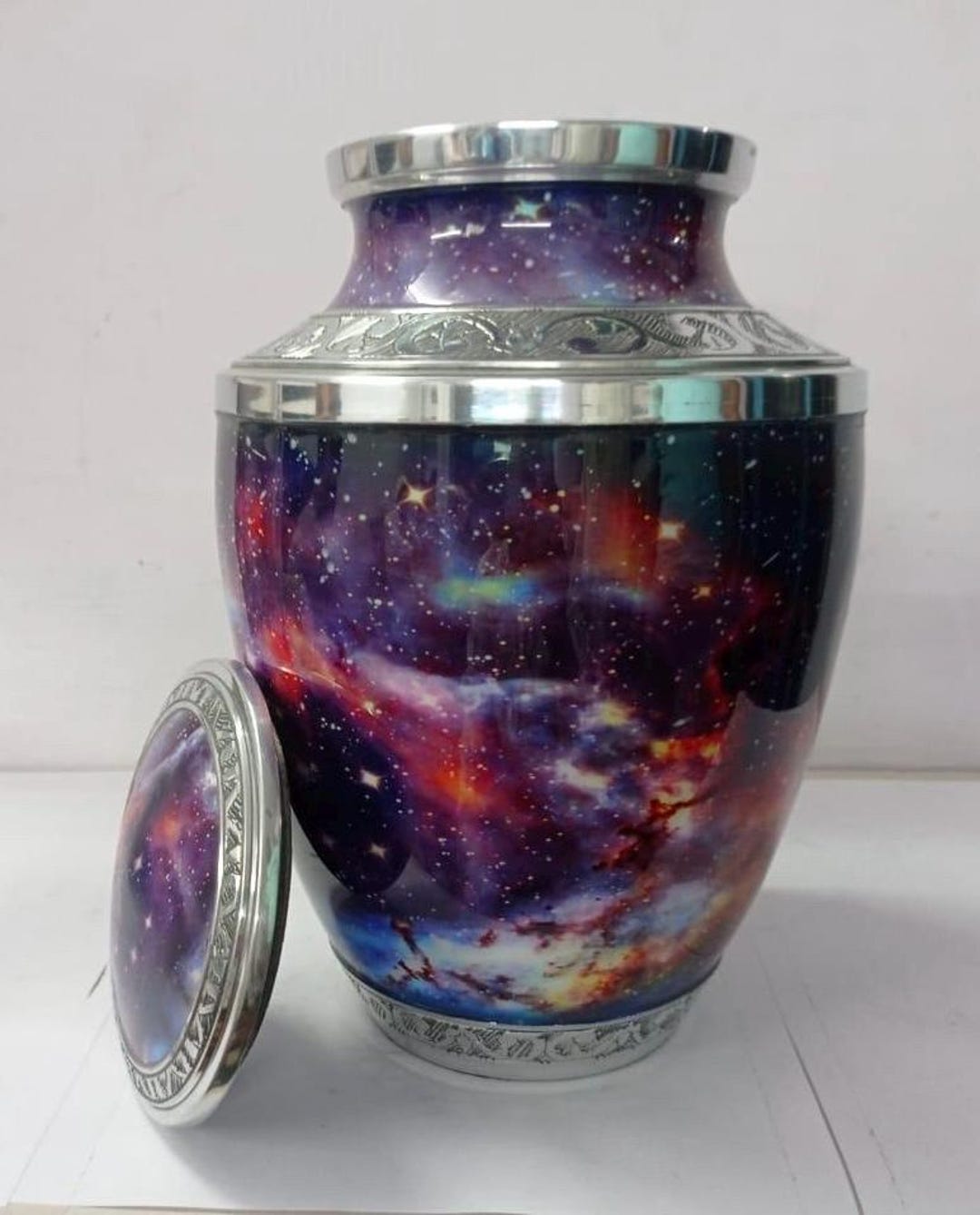 Handcrafted Galaxy Cremation Urn – Celestial Space Urn for Humans ...