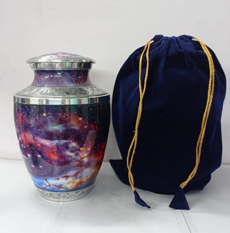 Handcrafted Galaxy Cremation Urn – Celestial Space Urn for Humans ...