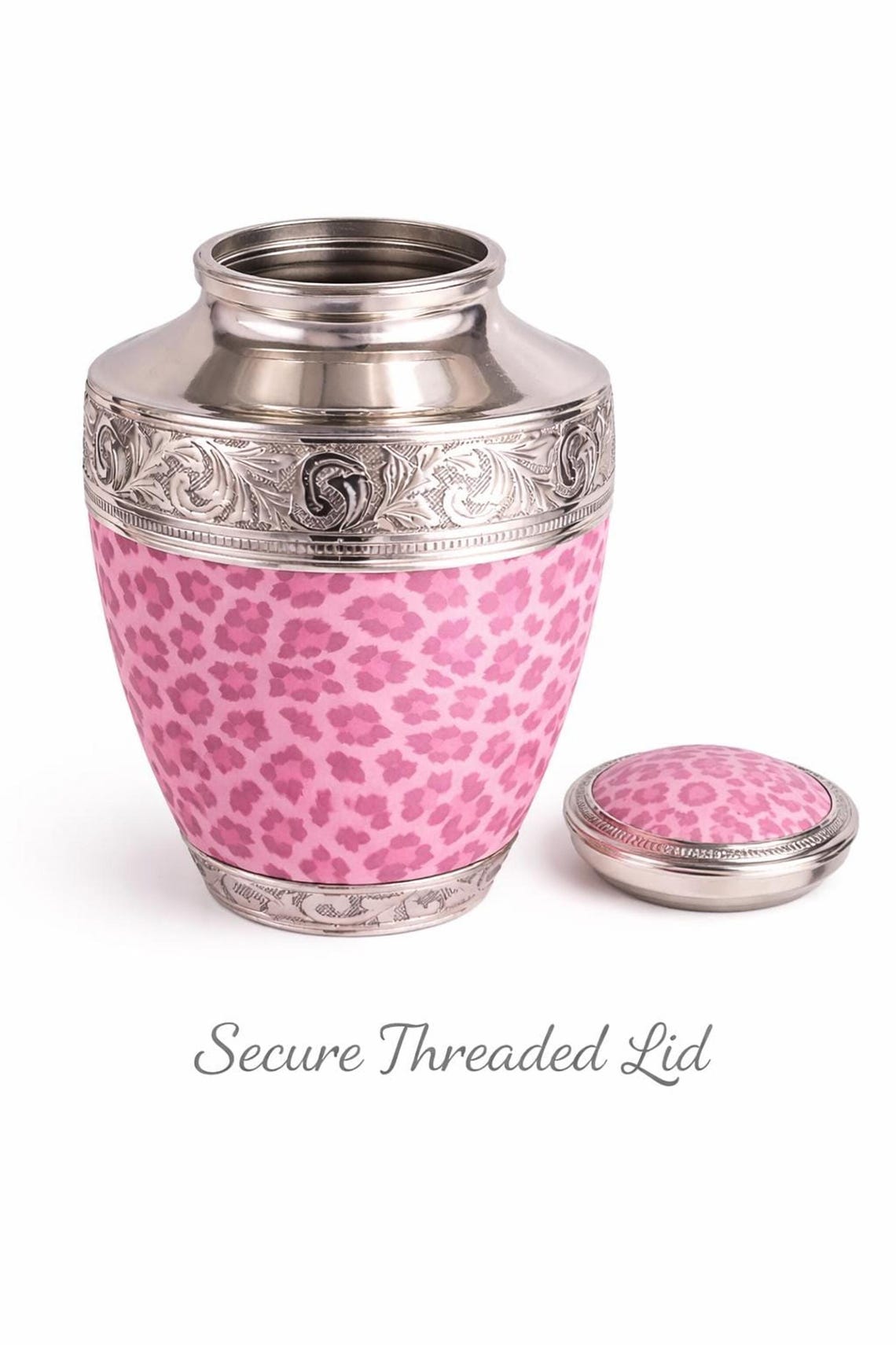 Pink Leopard Print Cremation Urn | Aluminium Adult Memorial Keepsake - Etsy