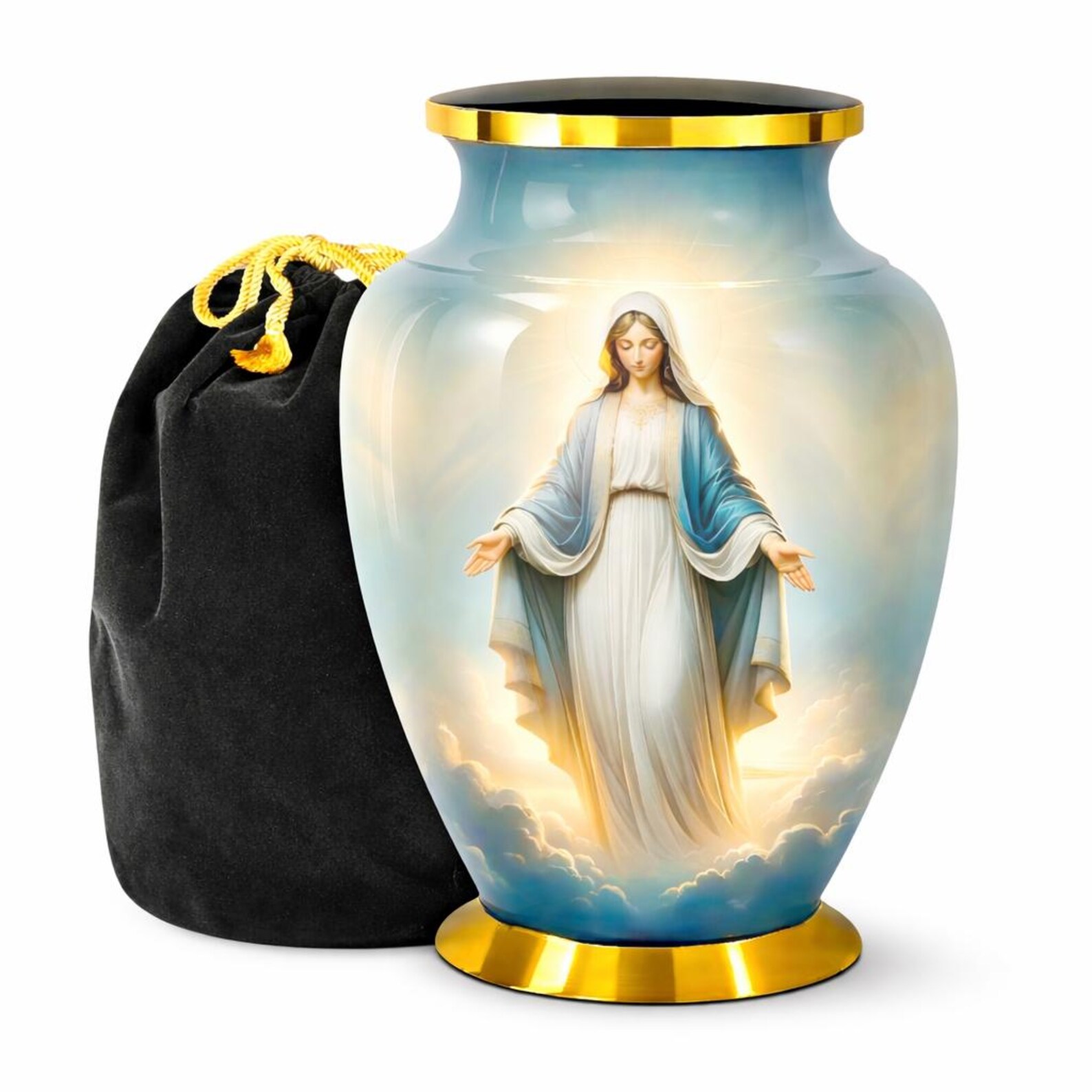 Virgin Mary Cremation Urn for Human Ashes | Catholic Funeral Memorial ...