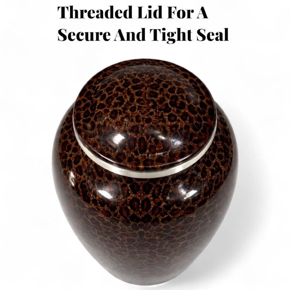 Leopard Print Cremation Urn for Human Ashes – Funeral Urn With Velvet ...