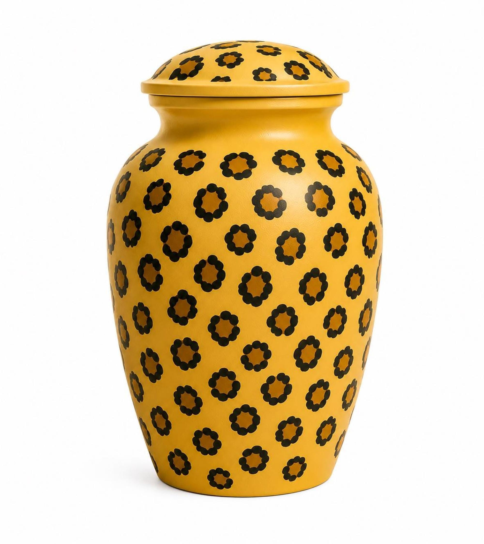 Leopard Print Cremation Urn for Human Ashes Adult, 10 Inch Memorial ...