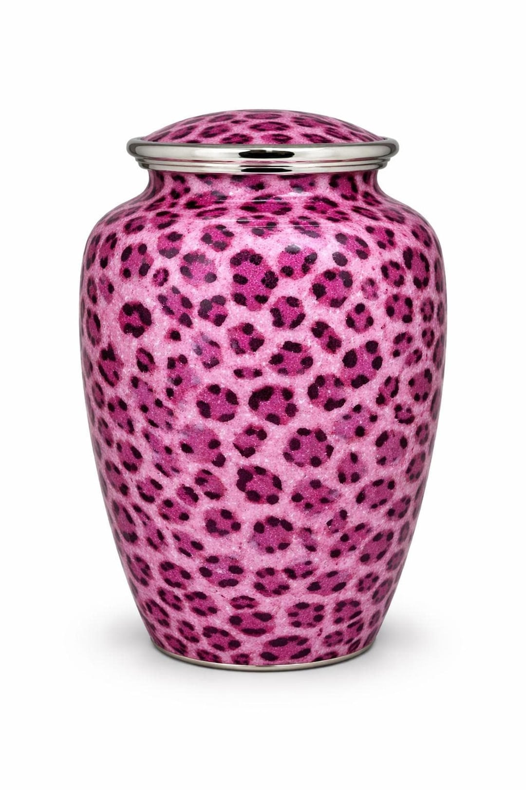 Cremation Urns Pink Leopard, 10 Inch Metal Holder for Ashes - Etsy