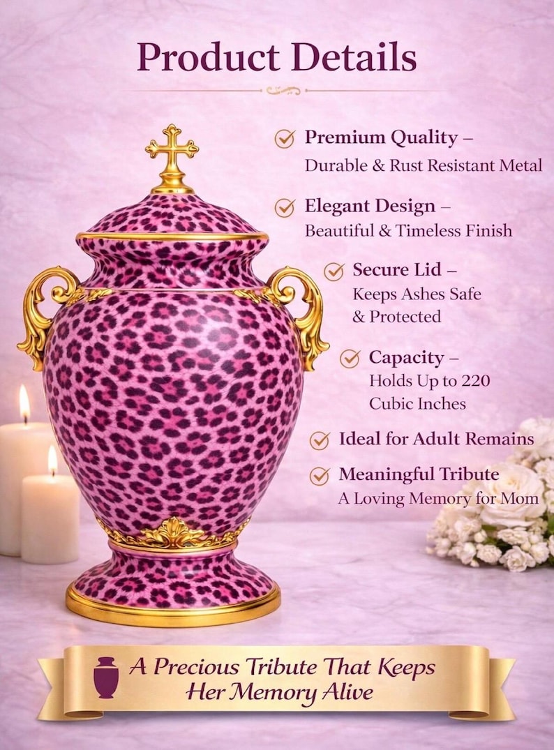 Large Cremation Urn for Ashes: Memorial Urn, 10-inches - Etsy