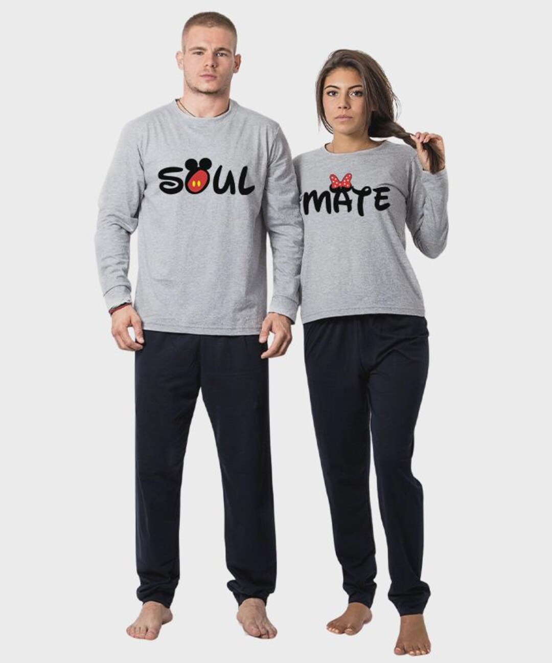 Pajamas Soul Mate Valentine's Day Couple Pajamas Lovers Husband Wife ...