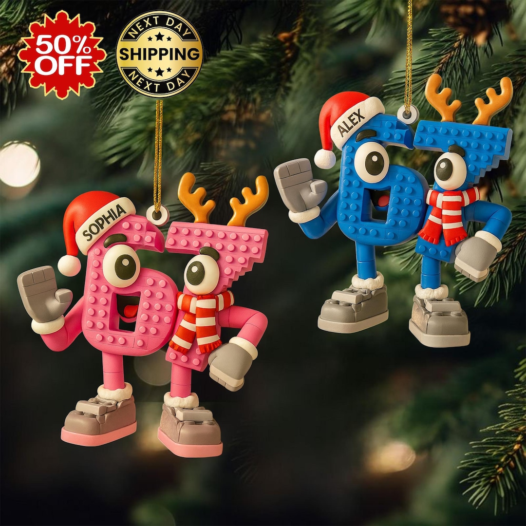 Personalized 67 Brainrot Meme Christmas Ornament, 2D Flat Acrylic ...