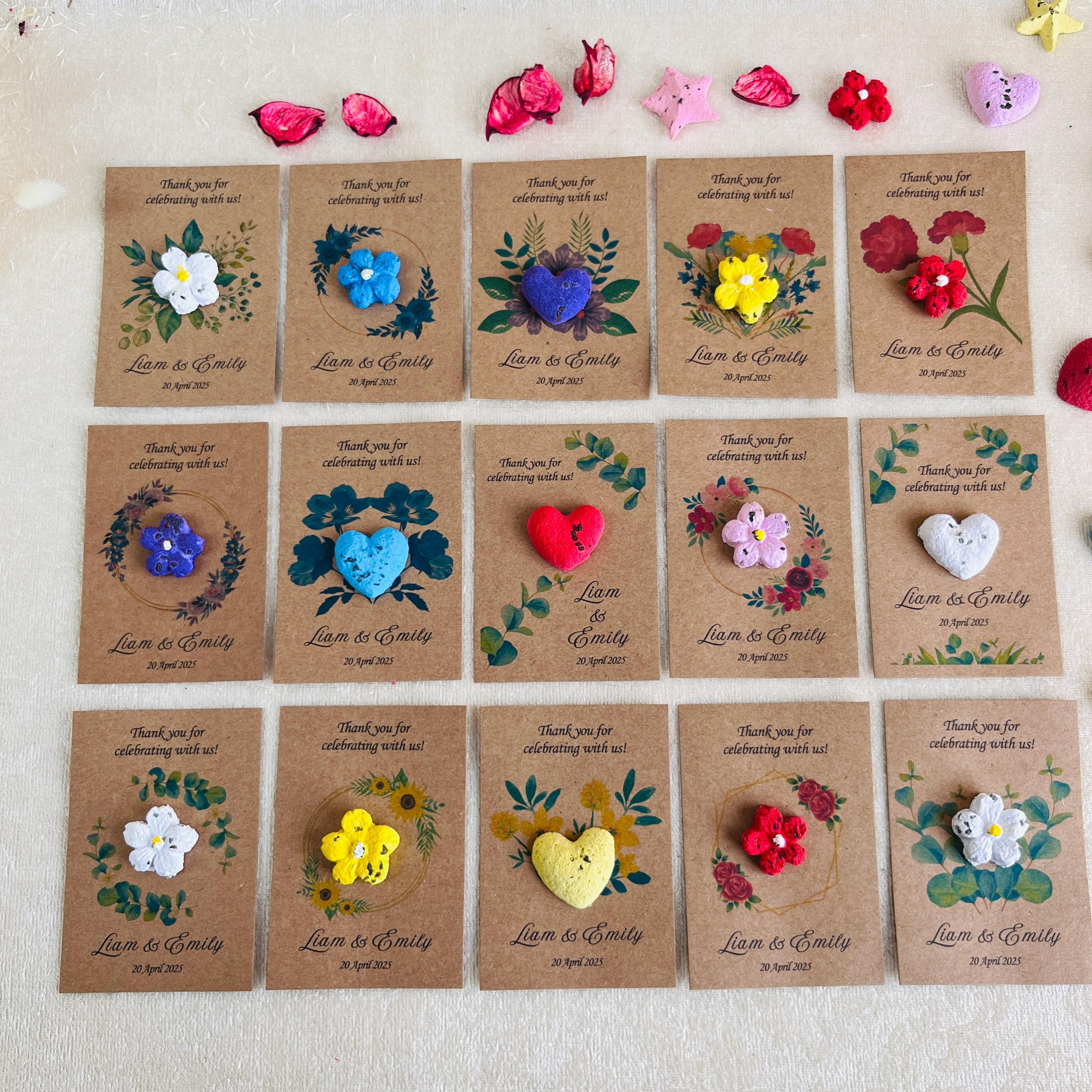 Personalized Seed Paper Cards – Eco Friendly Custom Plantable Favors ...