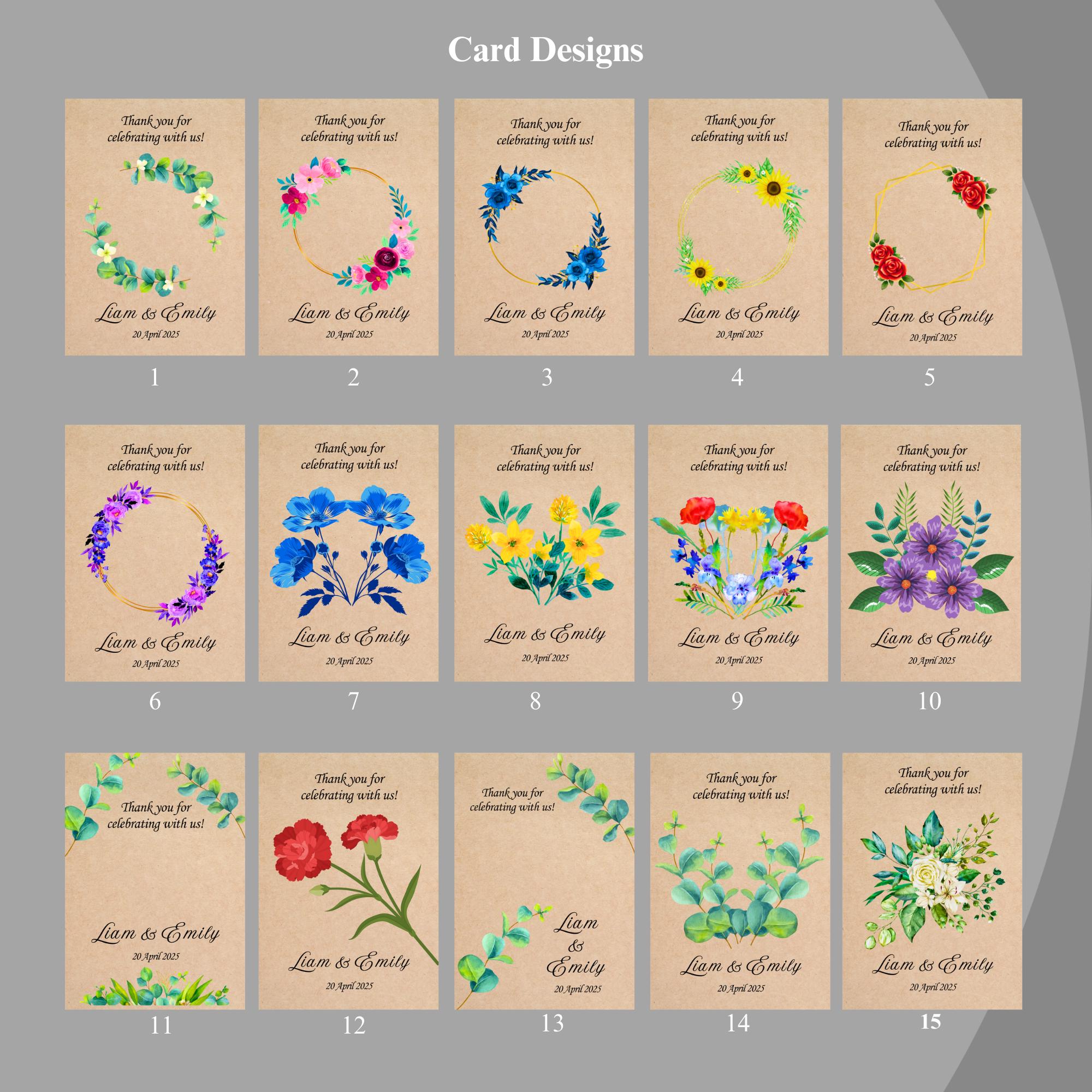 Personalized Seed Paper Cards – Eco Friendly Custom Plantable Favors ...